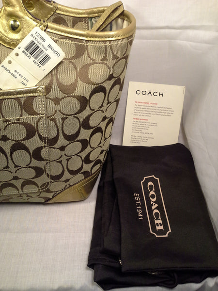 Coach Signature Khaki Gold Bleeker Tote 12369 – Labelz Reborn